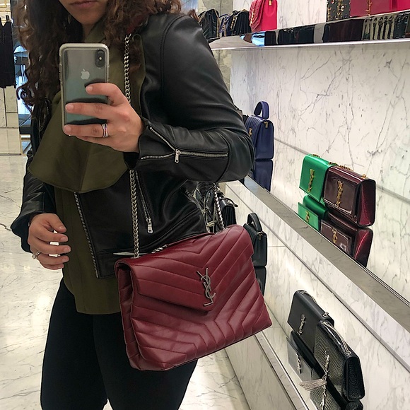 Saint Laurent | Bags | Ysl Saint Laurent Medium Loulou In Dark Red ...